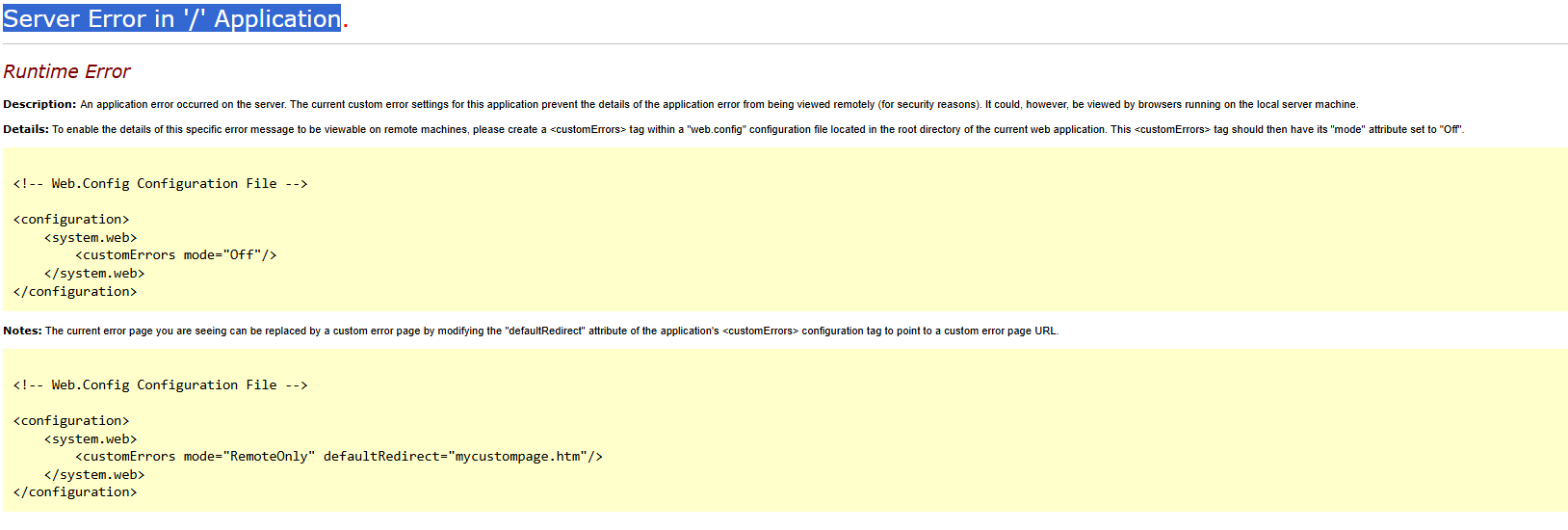 OneDrive Server Error in '/' Application Error - Microsoft Q&A