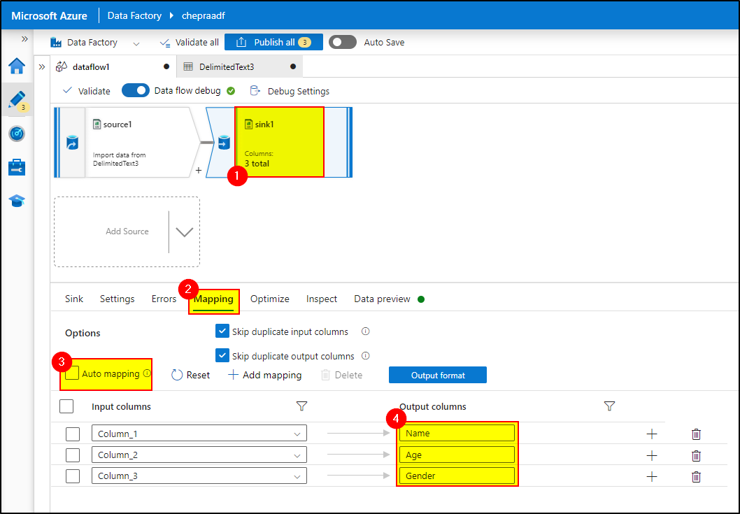 Adding headers to a txt file in ADF - Microsoft Q&A