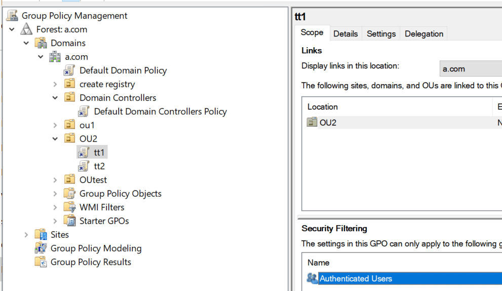 Can or not the GPO be set to apply to the security group and not to the ...