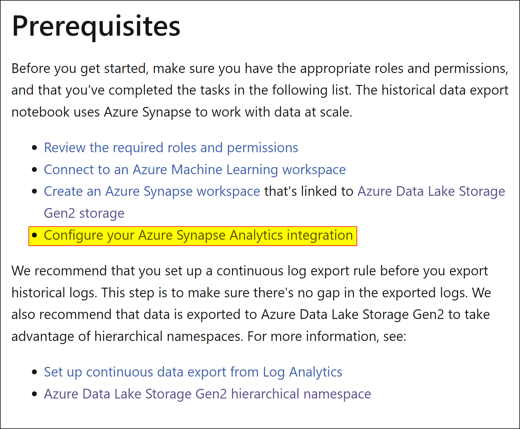 Question On How To Query Logs With Azure Synapse Or Azure Databricks Using Spark Microsoft Qanda
