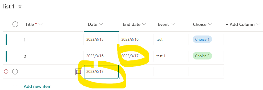 Is There A One Step Way To Duplicate An Item In Lists Using Edit Grid View If The Item Is Not At