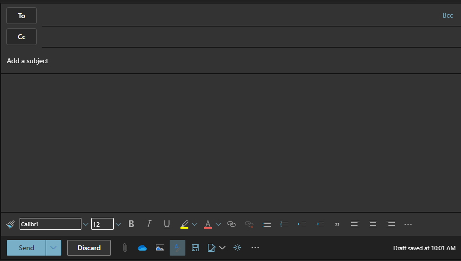 Send button moved to top of email? - Microsoft Q&A