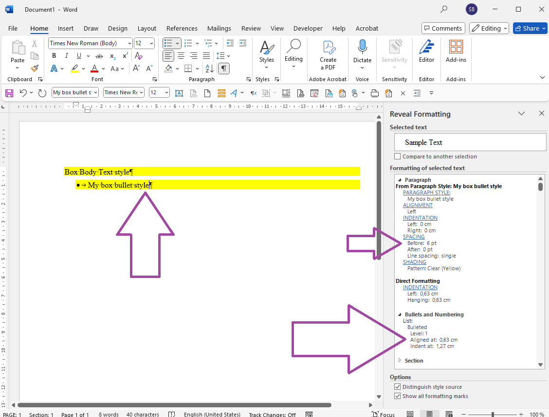 Problem with 'box' styles on Word splitting up - Microsoft Q&A