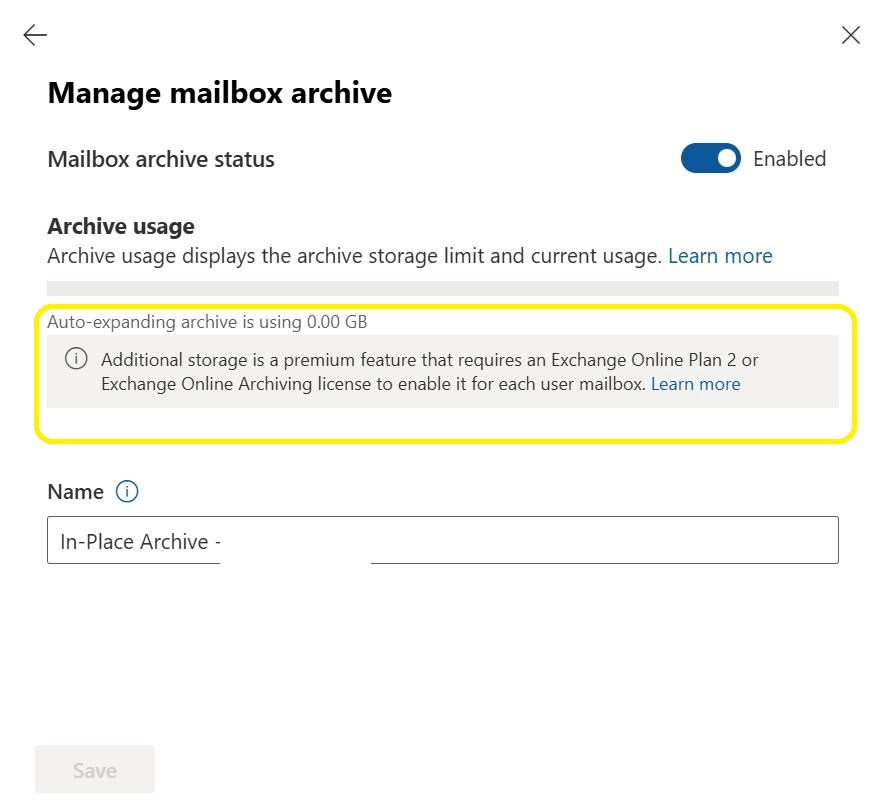 Impact of Converting a Licensed Mailbox with Online Archive to a Shared ...