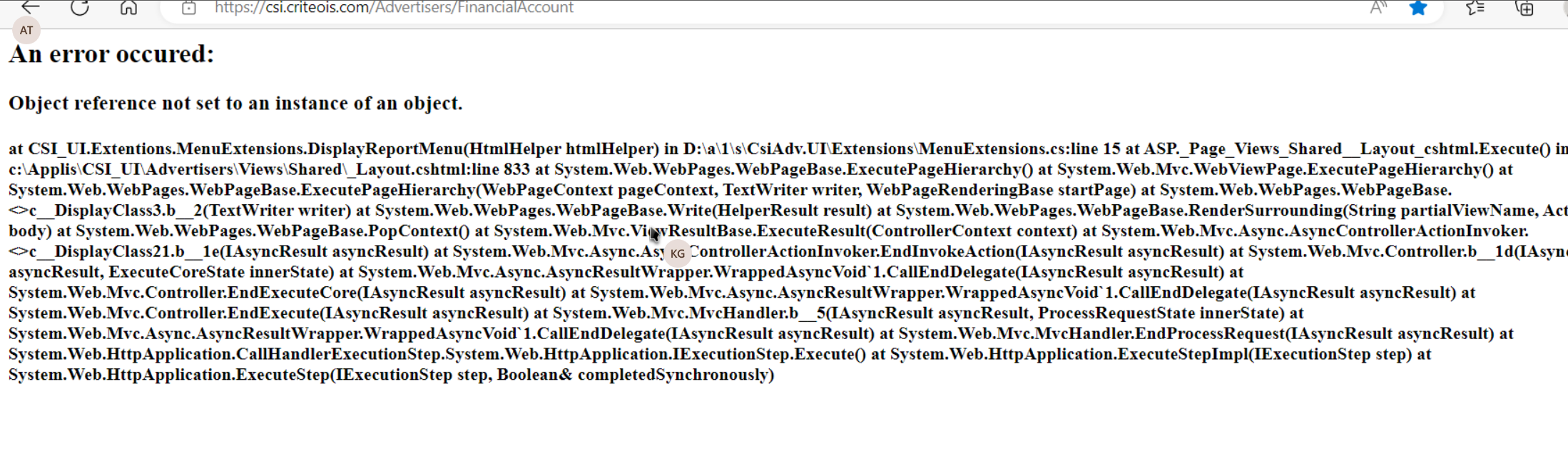 Application crashes and not working without app pool recycle ... Application crashes and not working without app pool recycle ...