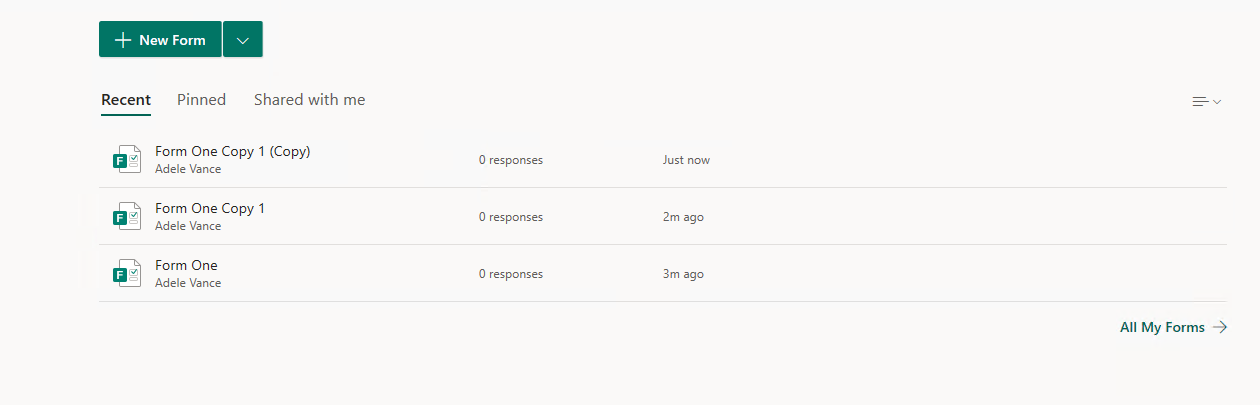 Forms cannot be deleted by owner. - Microsoft Q&A