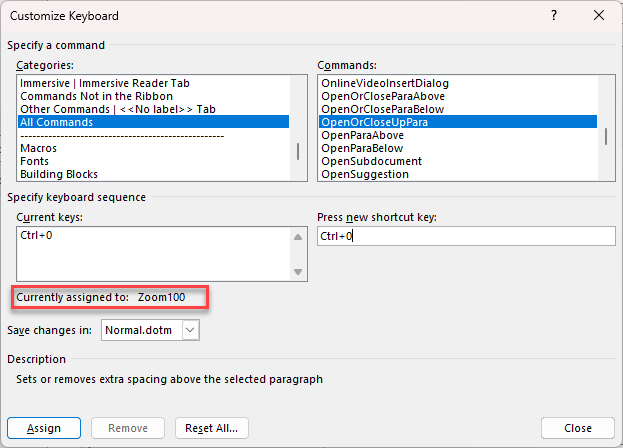 My Ctrl+0 used to remove the space before a line, has stopped working ...