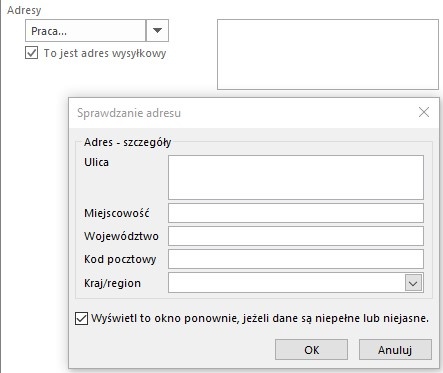 Address format in Outlook contacts - Microsoft Q&A