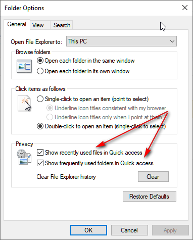 Windows Explorer Frequent Folders and Recent Files - Microsoft Q&A