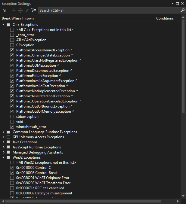 Continiously Breakpoints in ntdll.dll in Visual C++ Visual Studio 2022 Windows 11 - Microsoft Q&A