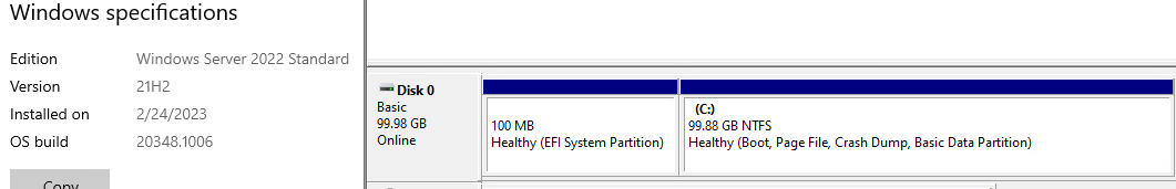 Windows Server 2022 - default recovery partition placement prevents extending primary partition ...