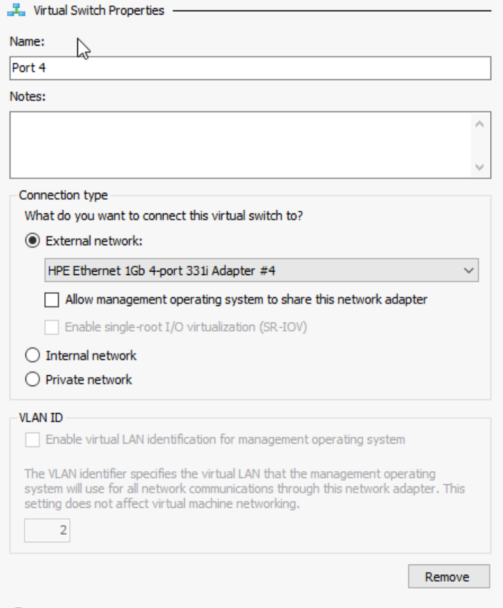 Trying to set one NIC port to 1 VM in Hyper-V - Microsoft Q&A