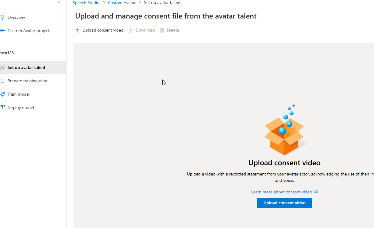 No response for applying Azure AI Custom Text to Speech Avatar services ...