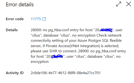 Unable to create a Linked Service connection from ADF to Azure Cosmos ... Unable to create a Linked Service connection from ADF to Azure Cosmos ...