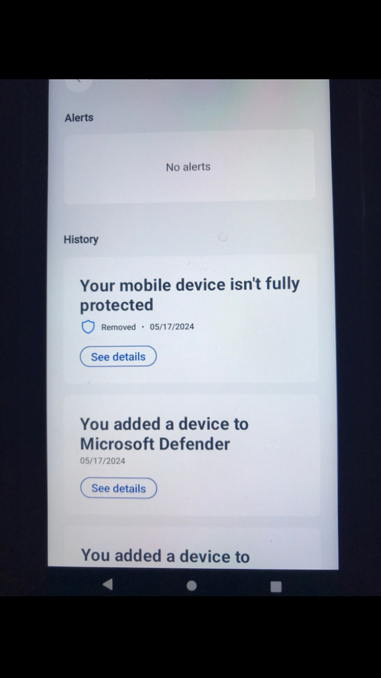 mobile device is not fully protected and anti-phishing setting is removed and bluetooth and nfc ...