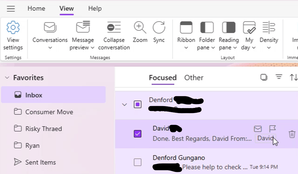 View messages of a conversation that are saved to other folders ...
