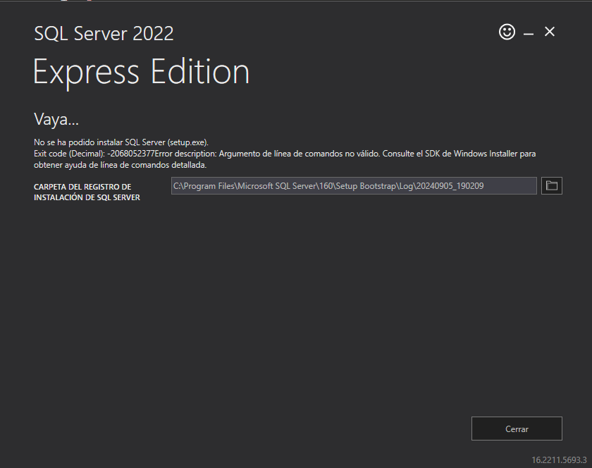 Microsoft SQL Server Express Instalation Error - Microsoft Q&A