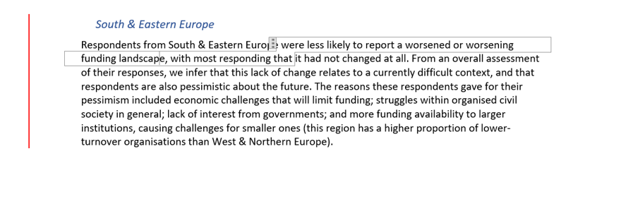 Word - certain words/sentences/paragraphs appear in boxes - NOT text ...