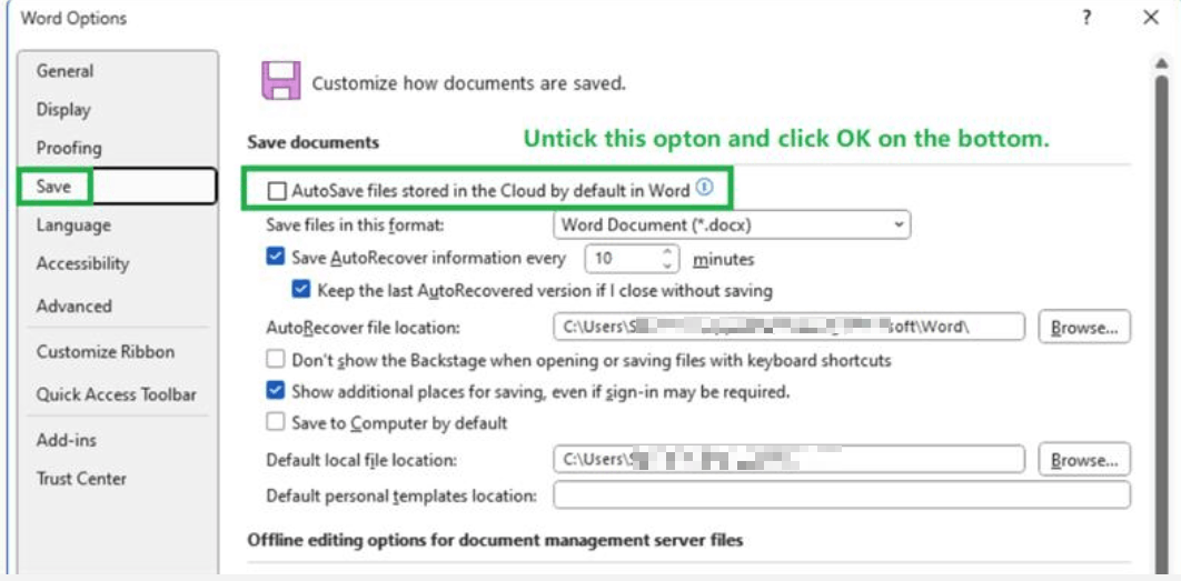 Save-as promting issue with Etabs programme when saving in OneDrive ...