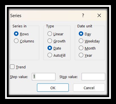 Excel Table - Fill in horizontal with Date format only changing year ...