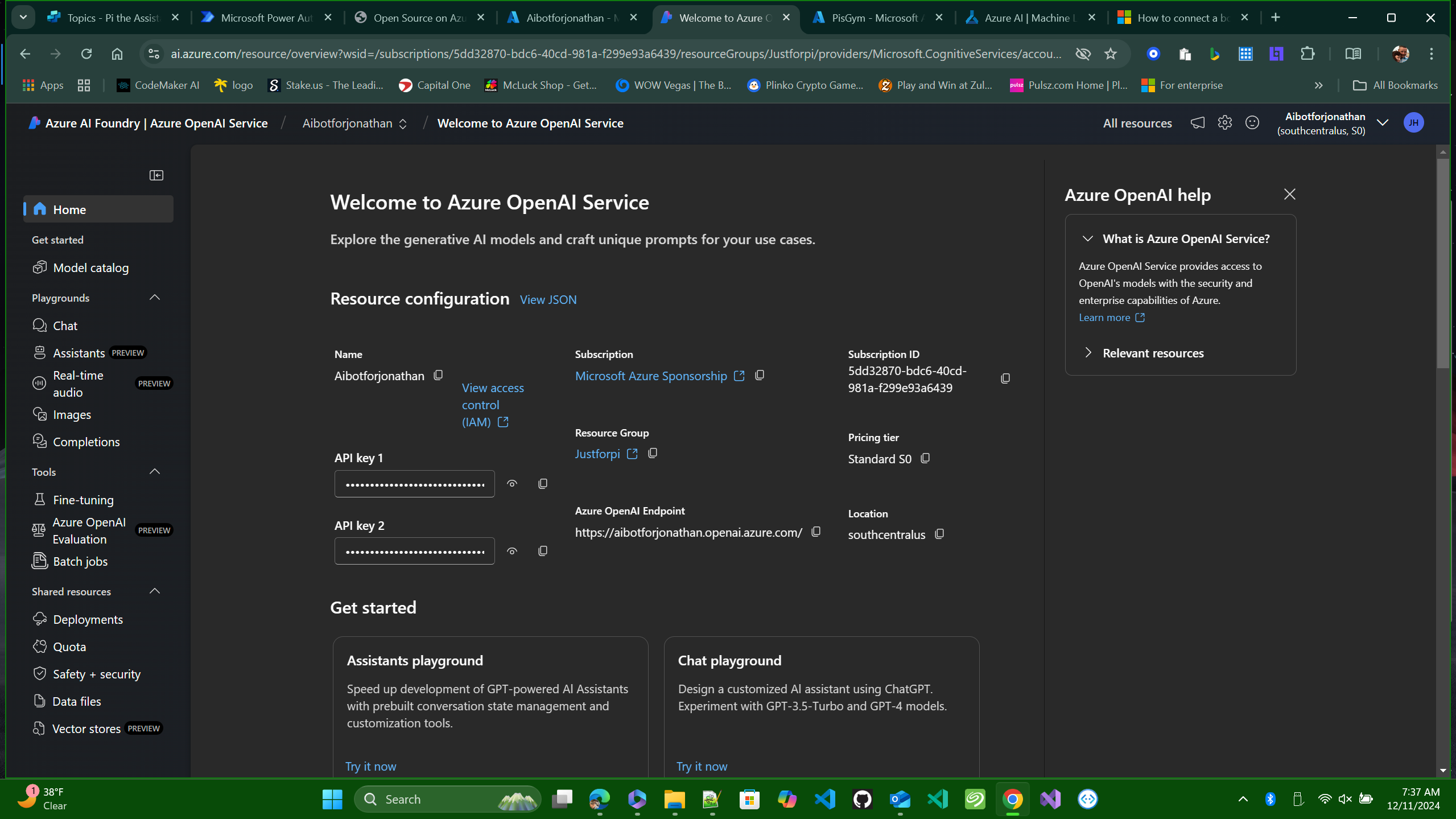 How to connect a bot created in Copilot Studio to Azure using different microsoft accounts ...