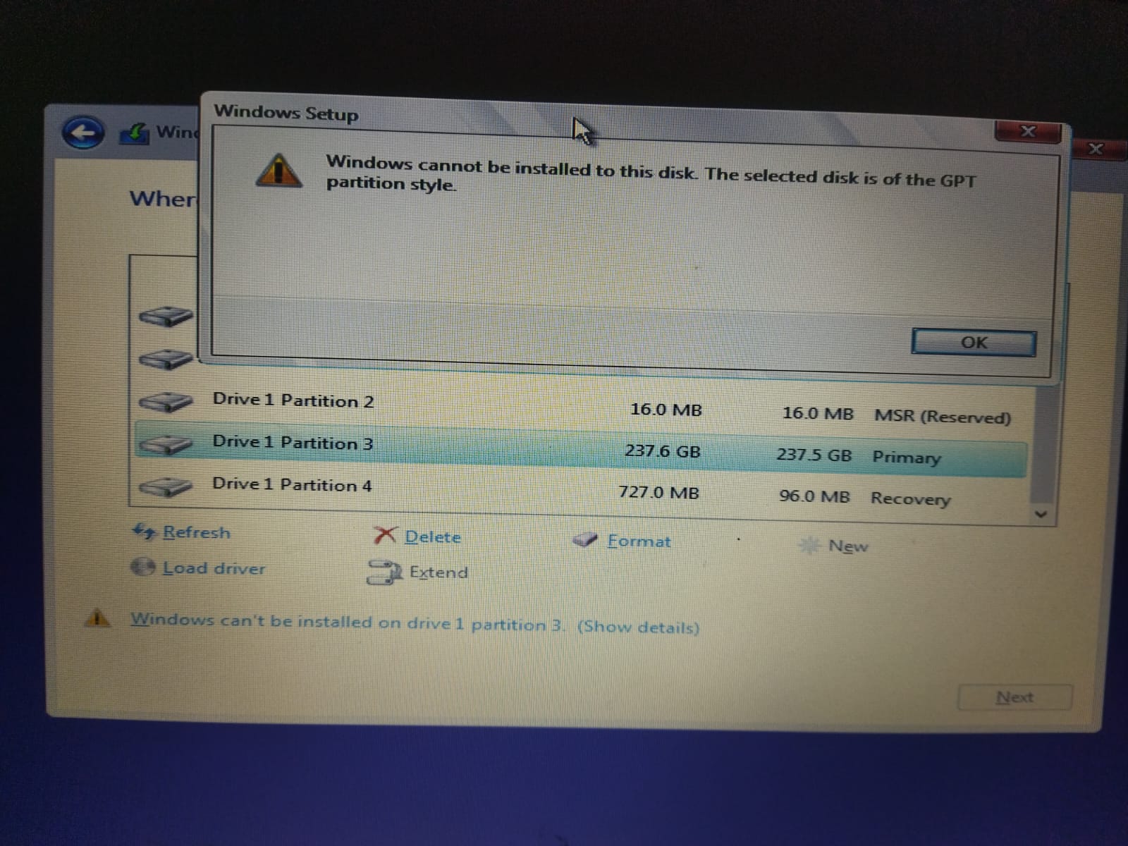 I can't get out of black screen with code 0x0000098. Please help me ...