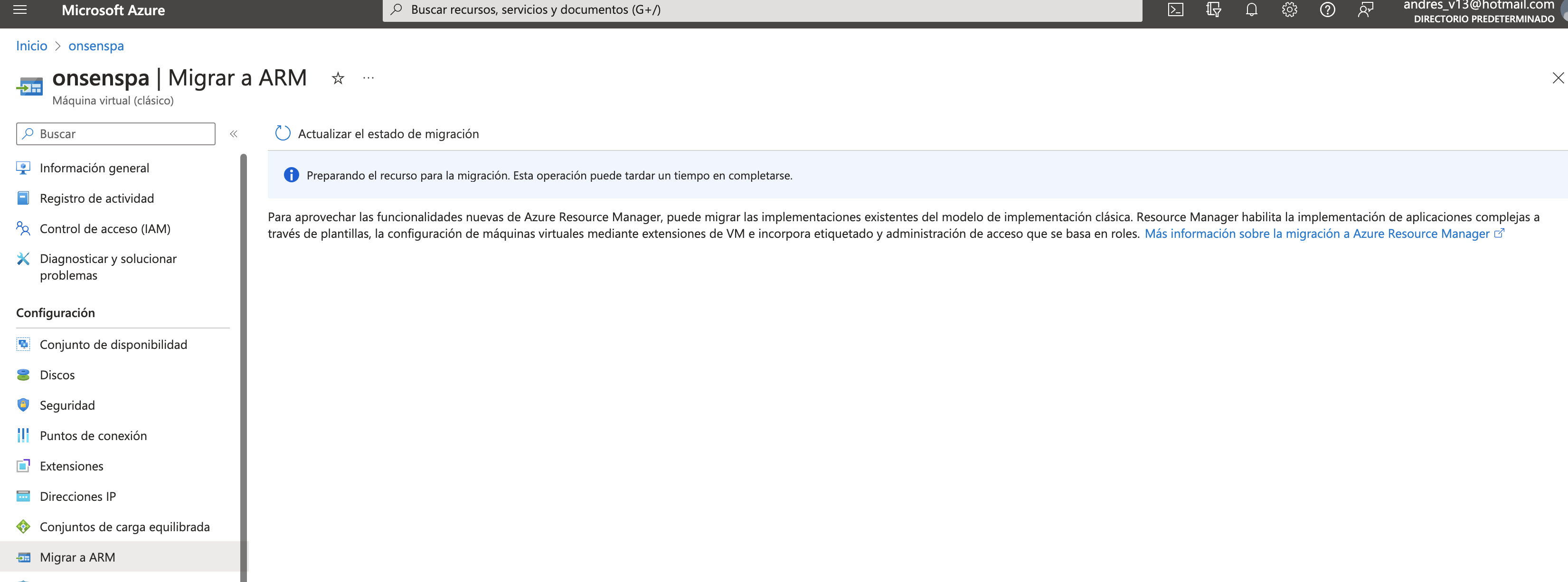 Error During Migration Process To Arm Microsoft Qanda 4072