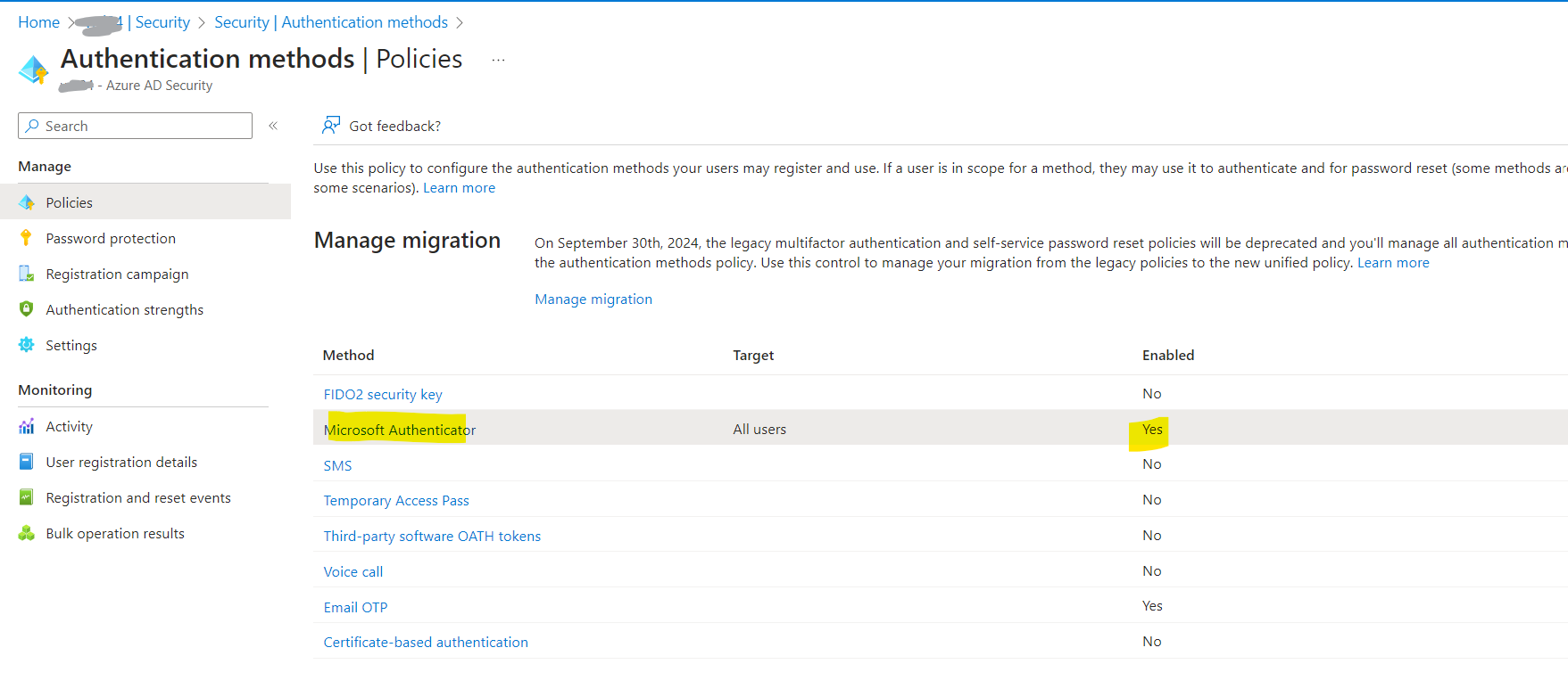 Options to register MFA through app not available - Microsoft Q&A