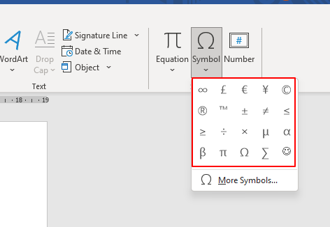 Inserting symbols - Microsoft Q&A
