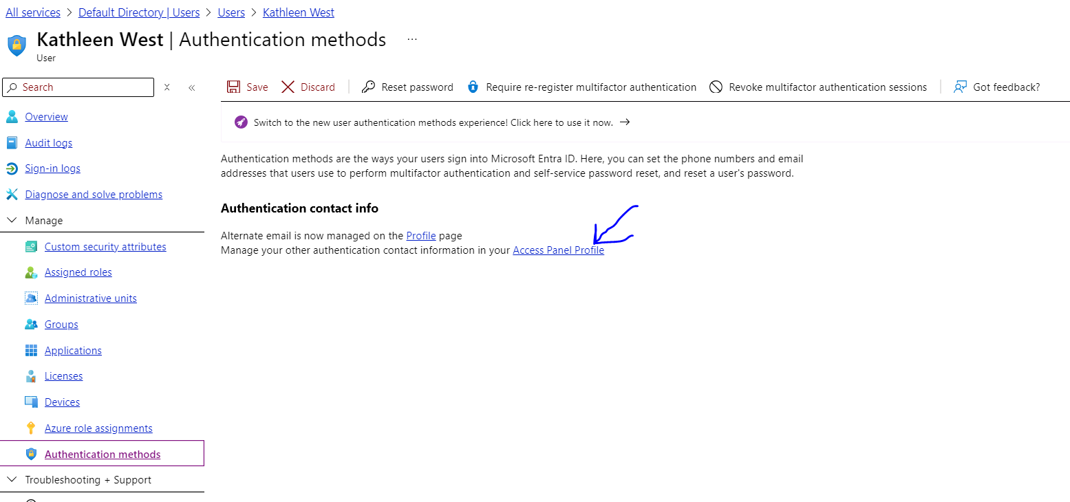 BUG Report: MFA - Manage your other authentication contact information ... BUG Report: MFA - Manage your other authentication contact information ...