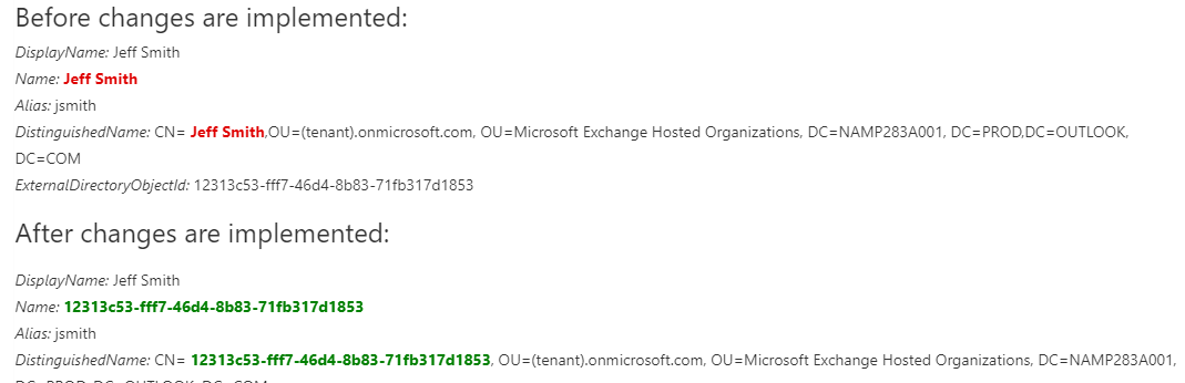 Direct Reports in Office 365 Exchange show as Object ID, Managers show ...