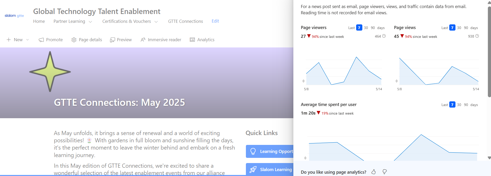 Enhancing Metrics Collection for SharePoint Pages - Microsoft Q&A