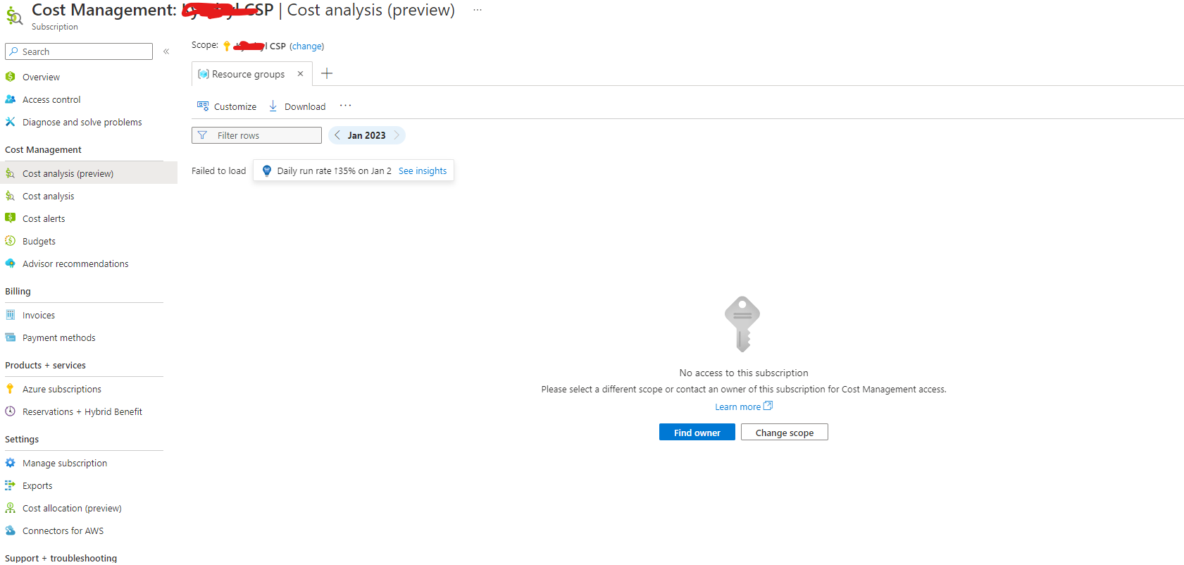 Cost Managemet - Microsoft Q&A