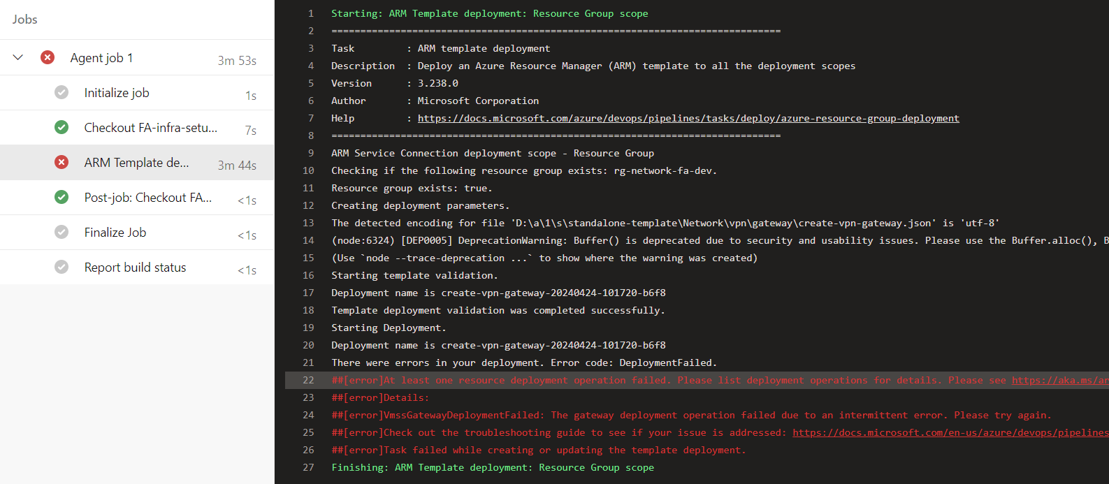 Gateway deployments failed due to interment error - Microsoft Q&A Gateway deployments failed due to interment error - Microsoft Q&A