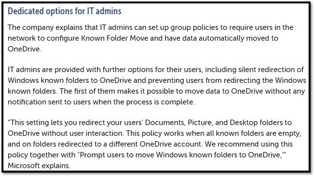 Enabling the new KFM features in OneDrive - Microsoft Q&A