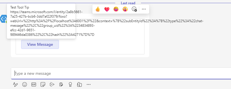 Tooltip not working as expected in Microsoft Teams - Microsoft Q&A