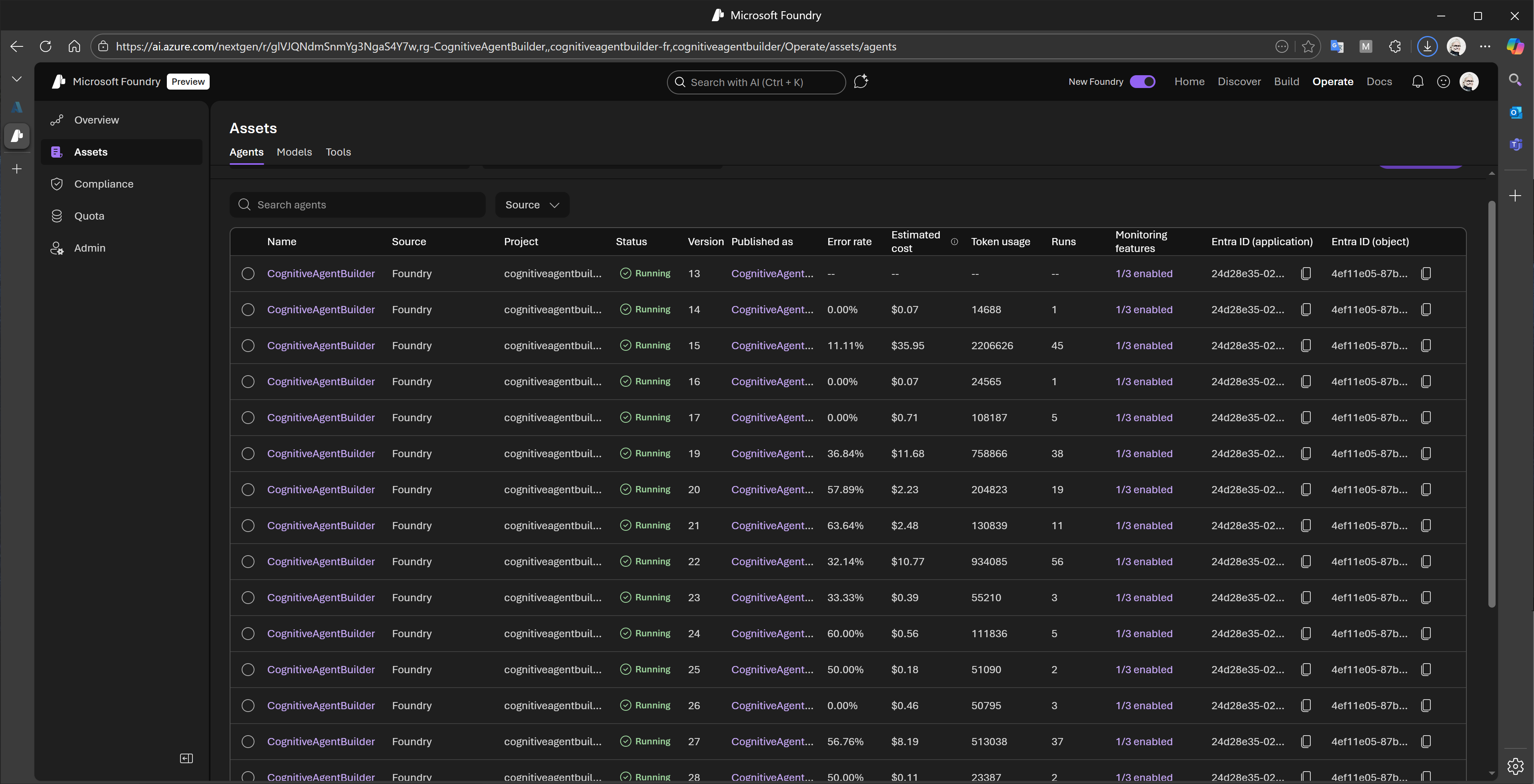 Can't stop or delete old versions of my Microsoft Foundry agent ...