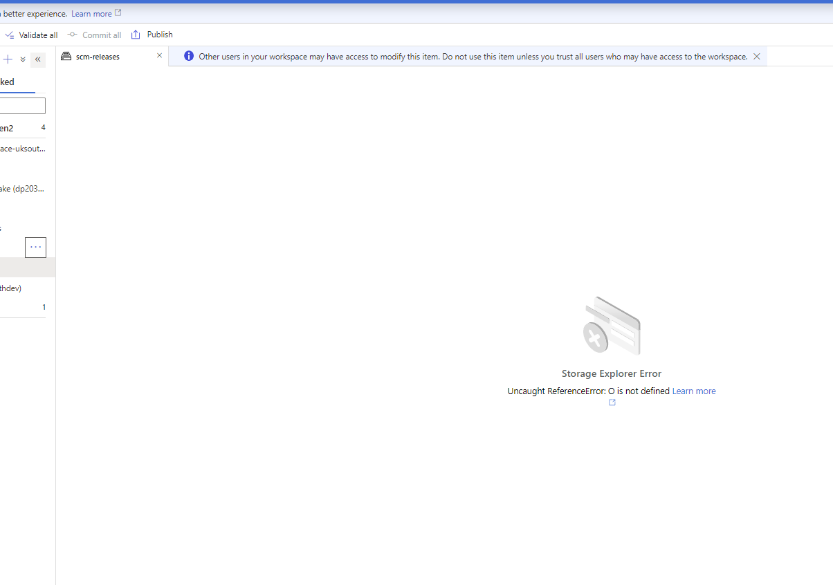 Cannot View Data Lake Gen 2 Containers Using Analytics Synapse Linked