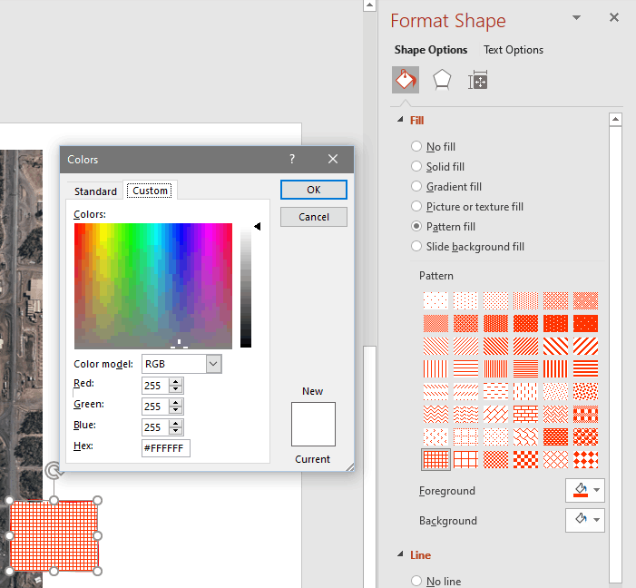 Cannot make pattern fill transparent - Microsoft Q&A