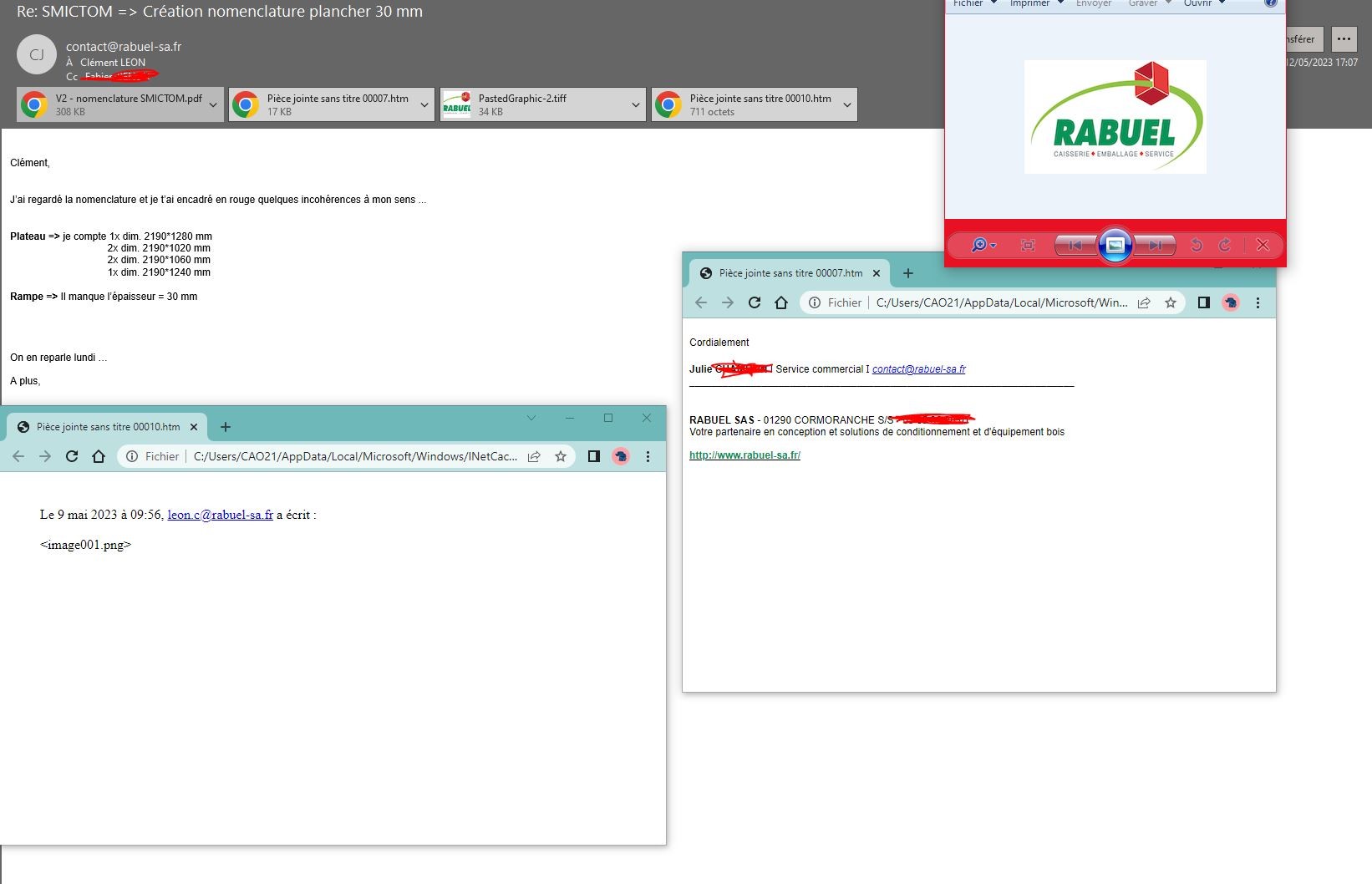 Attachment issue : Continuation of mail / signatures and Logo ...