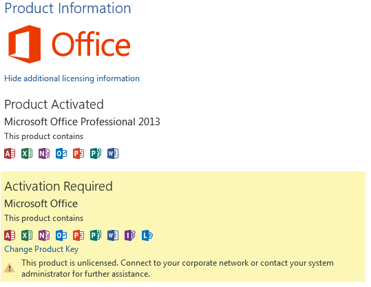 Office Professional shows two activation's - Microsoft Q&A