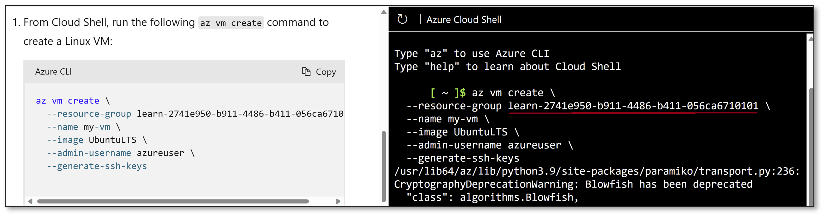 Facing issue in doing practical using CLI (sandbox) - Microsoft Q&A