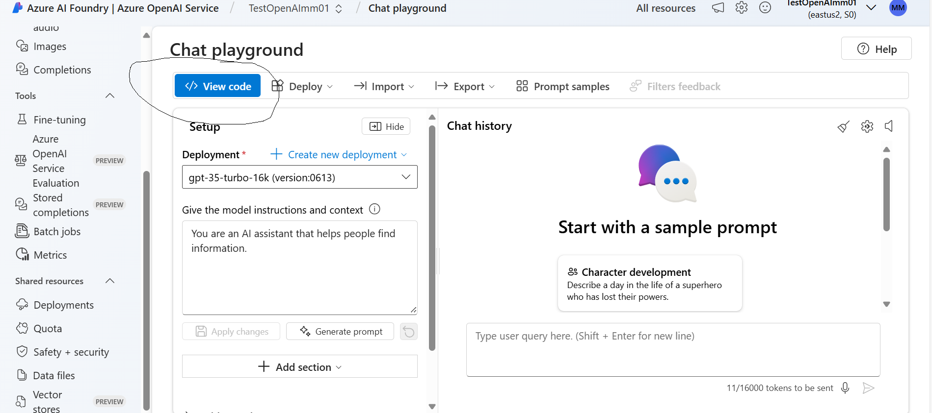 I'm getting a 401 error (invalid subscription key or wrong API endpoint) trying to use the chat ...