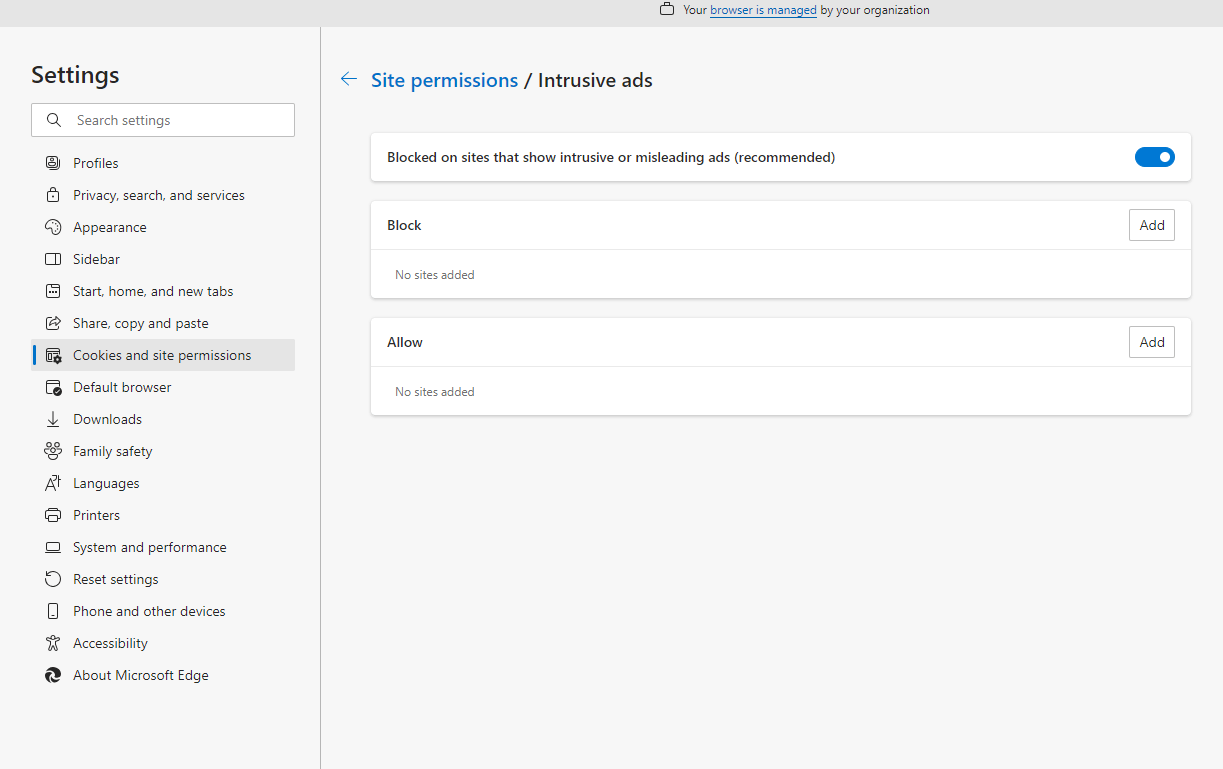 Ads keep coming back on Edge - Microsoft Q&A