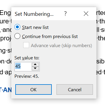 Numbered list formatting style bug - Microsoft Q&A
