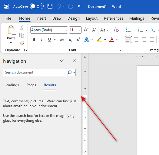 Allow users to Enlarge or customize the Navigation Pane (search results and headings ...