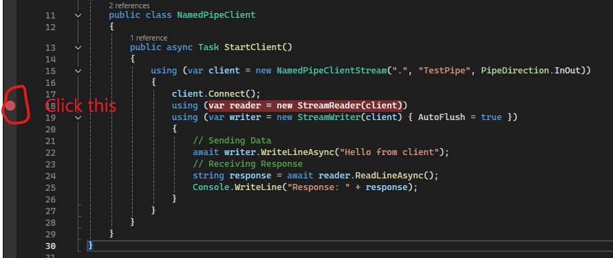 WPF: Debugging Two WPF Applications Communicating via Named Pipes in VS2019 - Microsoft Q&A