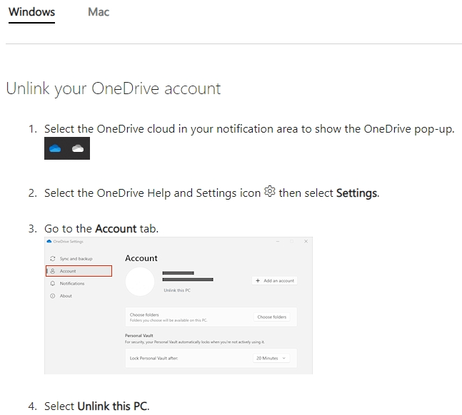 How do I relink my OneDrive? - Microsoft Q&A